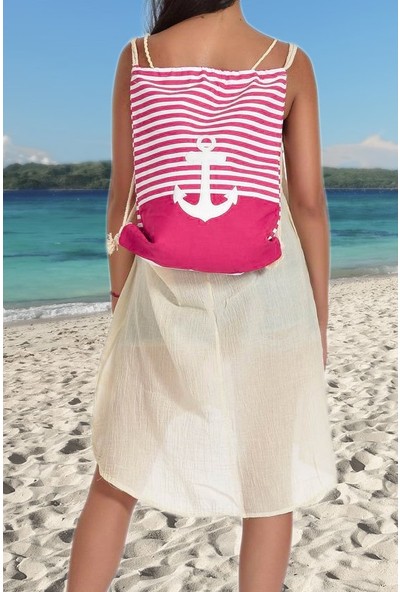 Moda1001 Çapalı Çizgili Su Geçirmez Askılı Plaj Çantası Fuşya Fuşya Moda1001 Çapalı Çizgili Su Geçirmez Askılı Plaj Çantası Fuşya Fuşya