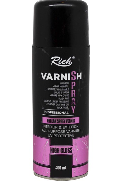 Rich Parlak Sprey Vernik 400 ml Rich Parlak Sprey Vernik 400 ml