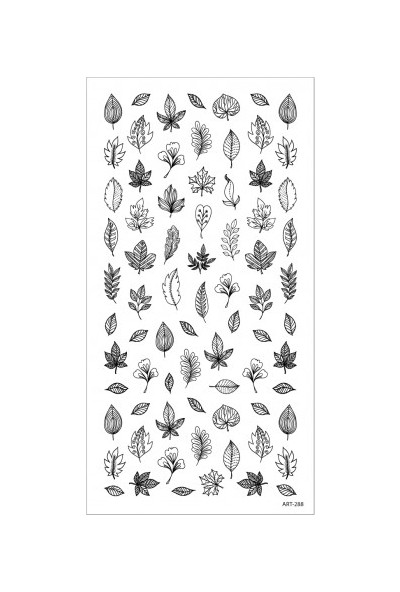 Artikel Yapraklar Tırnak Dövmesi, Tırnak Tattoo, Nail Art, Tırnak Sticker