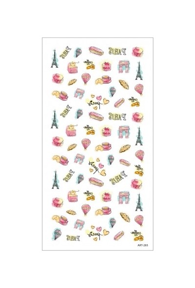 Artikel Paris Set Tırnak Dövmesi, Tırnak Tattoo, Nail Art, Tırnak Sticker