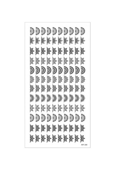 Artikel Mandala Desenler Tırnak Dövmesi, Tırnak Tattoo, Nail Art, Tırnak Sticker