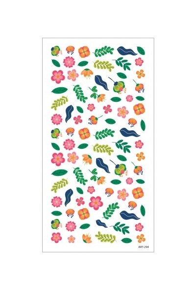 Artikel Bahar Çiçekleri Tırnak Dövmesi, Tırnak Tattoo, Nail Art, Tırnak Sticker