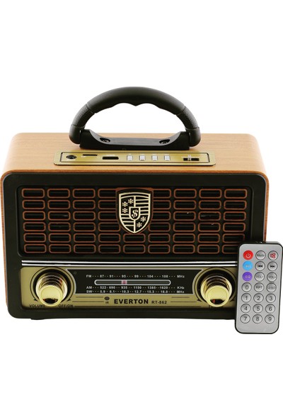 Everton RT-862 Bluetooth Özellikli Kumandalı Nostaljik Radyo Everton RT-862 Bluetooth Özellikli Kumandalı Nostaljik Radyo
