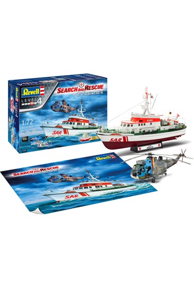 Revell Maket Gift Set Dgzrs Berlin-Westland Sea King Mk 41 5683 Revell Maket Gift Set Dgzrs Berlin-Westland Sea King Mk 41 5683