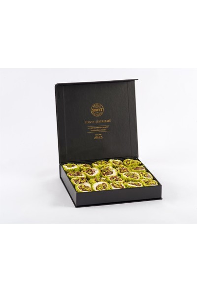 Bercekız Servet Şekerleme Bol Antep Fıstıklı ve Çikolatalı Özel Sarma Lokum 400 gr