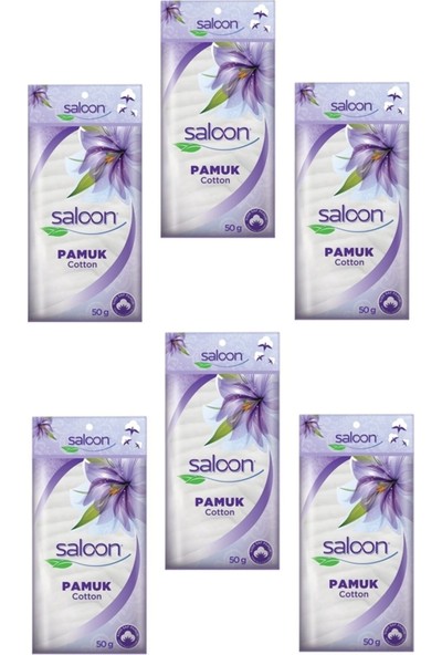 Saloon Pamuk 50 gr x 6'lı Paket Saloon Pamuk 50 gr x 6'lı Paket