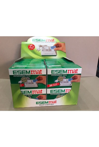 Esemmat Sivrisinek Kovucu 16 x 20'li Klasik Tablet