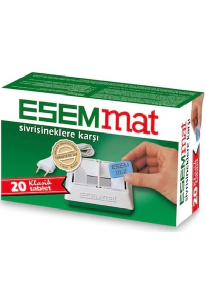 Esemmat Sivrisinek Kovucu Klasik 3 x 20 Tablet