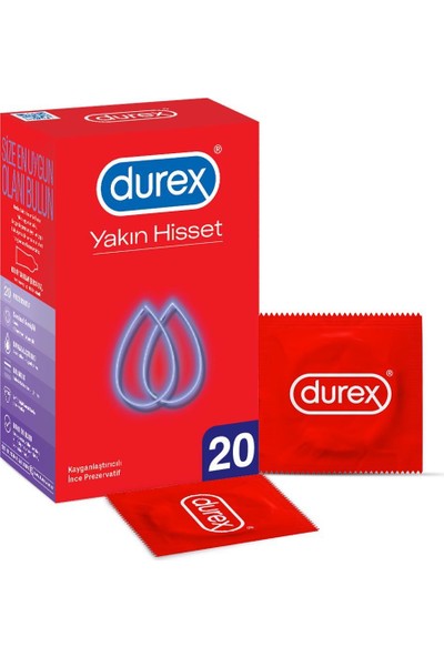 Durex Yakın Hisset 20'li İnce Prezervatif Durex Yakın Hisset 20'li İnce Prezervatif