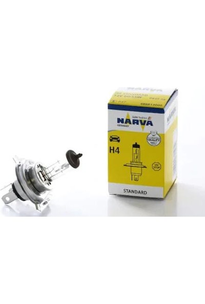 Narva H4 12V 60/55W Standart Halogen Ampul 1 Adet Narva H4 12V 60/55W Standart Halogen Ampul 1 Adet