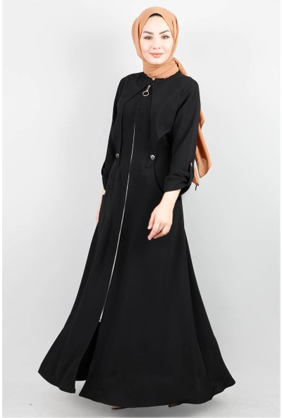 Zülays Cepkenli Siyah Ferace