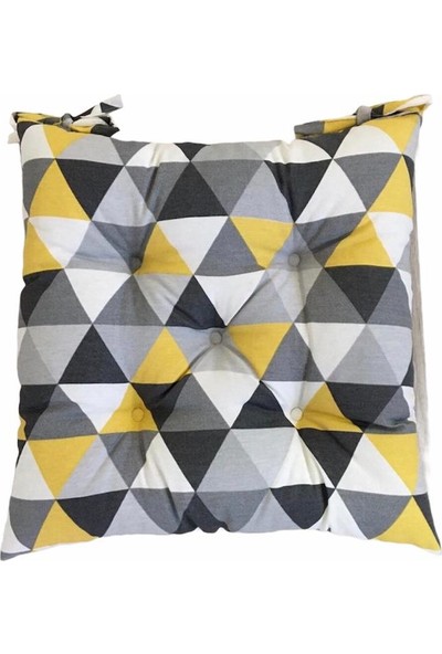 By Kutlay Home Collection Sandalye Minderi, Duck Kumaş, Pramit Desenli Sarı Renk, 1. Kalite Slikon, Ortası 5 Yuvarlak Dikişli, 40*40 Cm. By Kutlay Home Collection Sandalye Minderi, Duck Kumaş, Pramit Desenli Sarı Renk, 1. Kalite Slikon, Ortası 5 Yuvarlak Dikişli, 40*40 Cm.