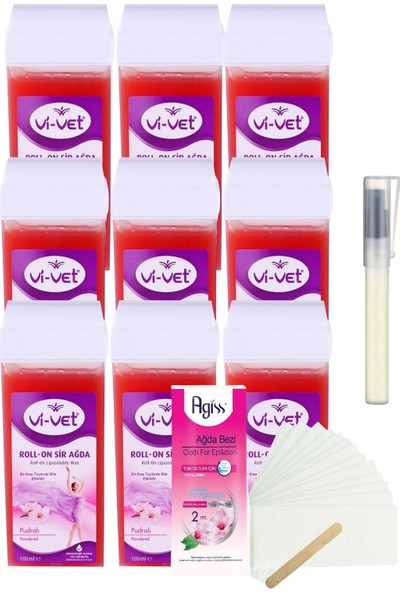 Vivet Pudralı Kartuş Roll On Sir Ağda 100MLX9'LU+BEZ+KALEMPAR Vivet Pudralı Kartuş Roll On Sir Ağda 100MLX9'LU+BEZ+KALEMPAR