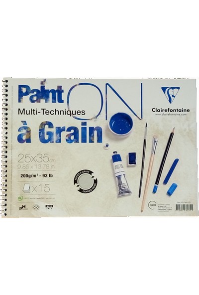 Clairefontaine Sanatsal Resim Defteri 15 Yaprak 200 gr 25 x 35 cm