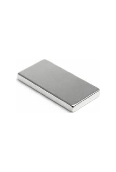 Smileswishes Neodyum Mıknatıs - Neodyum Magnet - Güçlü Çekim - 20 x 10 x 2 mm - 5'li