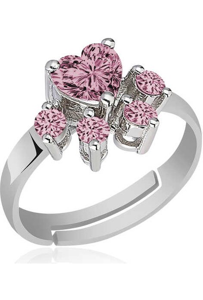 Gümüşhane Silver ​gümüş Pembe Pati Yüzük
