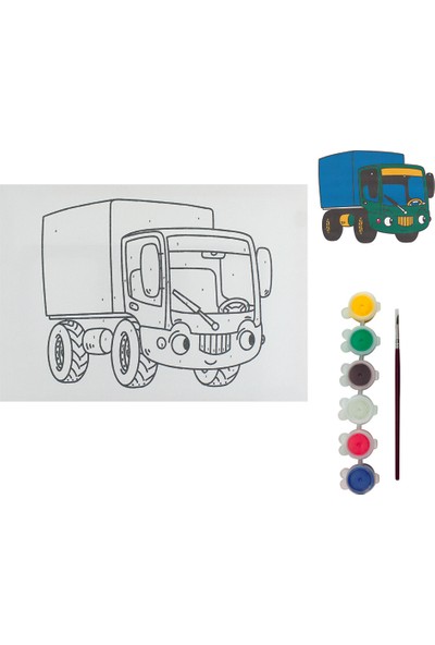 Okutan Okulmix Montessori Sayılarla Tuval Boyama Set 25 x 35 cm