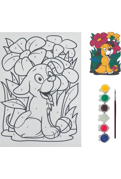 Okutan Okulmix Montessori Sayılarla Tuval Boyama Set 25 x 35 cm