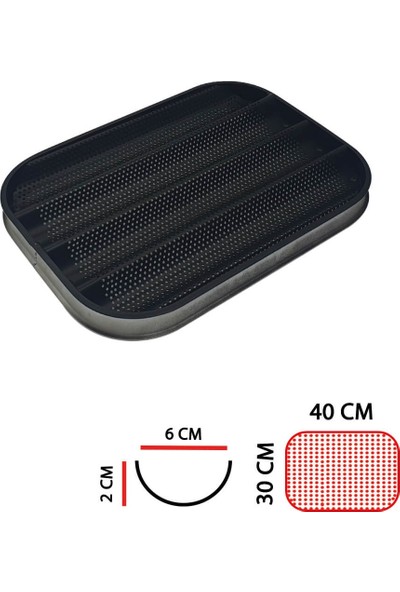 Mutfak Kitap Baget Ekmek Pişirme Tavası 30 x 40 cm Mutfak Kitap Baget Ekmek Pişirme Tavası 30 x 40 cm
