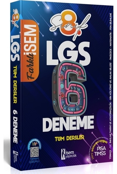 İsem Yayıncılık 8. Sınıf LGS Tüm Dersler 6'lı Deneme