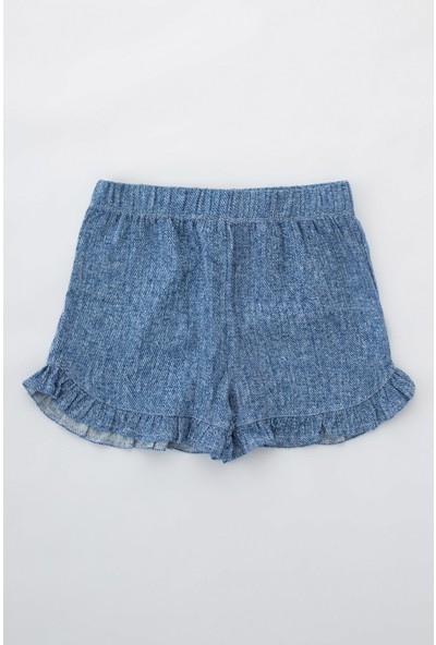 Penti Gece Mavısı Kız Çocuk Ruffle Şort Penti Gece Mavısı Kız Çocuk Ruffle Şort