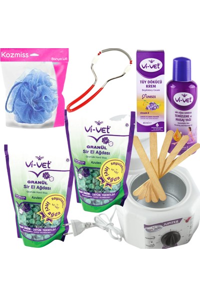 Kozmiss Ağda Isıtıcı Makine Vivet Azulen Boncuk Ağda Seti 8 Parça Tüy Dökücü Kremli Kozmiss Ağda Isıtıcı Makine Vivet Azulen Boncuk Ağda Seti 8 Parça Tüy Dökücü Kremli