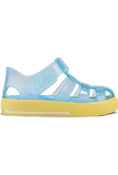 Igor S10270-008 Star Bicolar Lt Blue Yellow Sandal Igor S10270-008 Star Bicolar Lt Blue Yellow Sandal