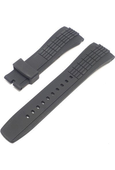 Atasaat Seiko Velatura Uyumlu Siyah Slikon Saat Kordonu Atasaat Seiko Velatura Uyumlu Siyah Slikon Saat Kordonu