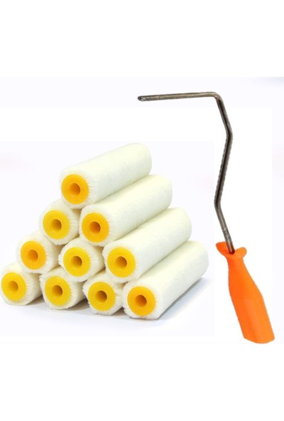 Evrim 10 cm Kadife (Moher) Rulo 10 Adet + Sap Evrim 10 cm Kadife (Moher) Rulo 10 Adet + Sap