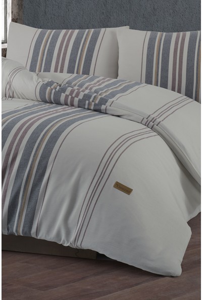 Colors Of Fashion Vintage Lacivert Çift Kişilik Nevresim Takımı