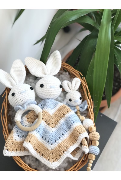 Ececraft Amigurumi Uyku Arkadaşı El Örgüsü Oyuncak Tavşan Seti Ececraft Amigurumi Uyku Arkadaşı El Örgüsü Oyuncak Tavşan Seti