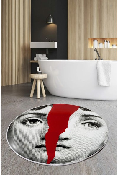 Arma House 80X80 Dijital Kaymaz Tabanlı Red Fornasetti Banyo ve Kapı Paspası Arma House 80X80 Dijital Kaymaz Tabanlı Red Fornasetti Banyo ve Kapı Paspası