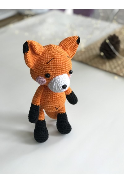 Ececraft Amigurumi Oyuncak Tilki 20 cm Yıkanabilir El Örgüsü Ececraft Amigurumi Oyuncak Tilki 20 cm Yıkanabilir El Örgüsü