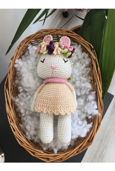Ececraft Amigurumi Elbiseli Oyuncak Tavşan El Örgüsü Ececraft Amigurumi Elbiseli Oyuncak Tavşan El Örgüsü