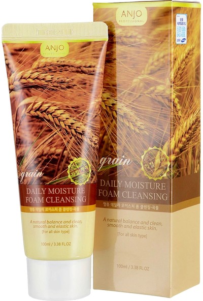 Anjo Lekeli Ciltler Için Renk Açıcı ve Nemlendirici Doğal Tahıl Özü Içeren Temizleyici Köpük 100 ml Anjo Lekeli Ciltler Için Renk Açıcı ve Nemlendirici Doğal Tahıl Özü Içeren Temizleyici Köpük 100 ml