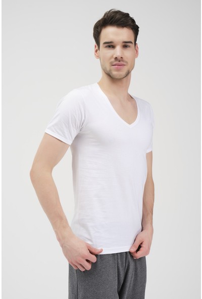 Baykar Erkek V Yaka Fanila 3'lü Set 1007 Beyaz Baykar Erkek V Yaka Fanila 3'lü Set 1007 Beyaz