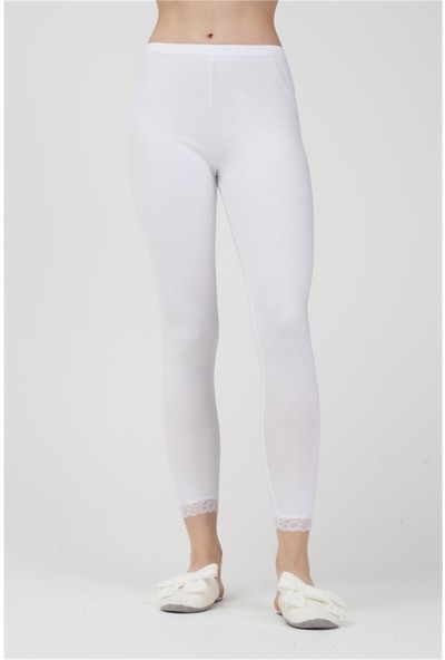 Baykar Kadın Bilekleri Güpürlü Tayt 3'lü Set 8905 Beyaz Baykar Kadın Bilekleri Güpürlü Tayt 3'lü Set 8905 Beyaz