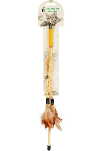 Flip Tüylü Ahşap Kedi Oltası Flip Tüylü Ahşap Kedi Oltası