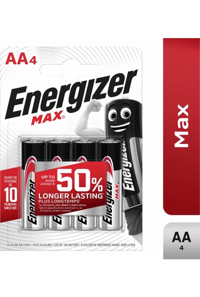 Energizer Alkalin Max Aa Kalem Pil 4'lü Energizer Alkalin Max Aa Kalem Pil 4'lü