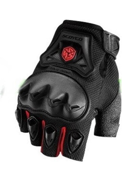 Scoyco MC29D Eldiven Motosiklet Yarım Parmak Yüksek Koruyucu Kabuk Palm Silicon