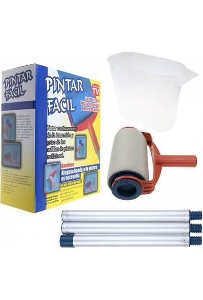 Pintar Facil Damlatmayan Boya Rulosu Tavan Duvar Boya Badana Rulo Fırça Takımı Alüminyum Uzatma