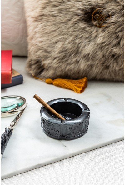 Arma House Yuvarlak Beton Antrasit Eygpt Küllük