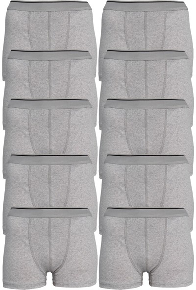 Nacar Store Erkek Gri 10'lu Paket Likralı Pamuklu Boxer Nacar Store Erkek Gri 10'lu Paket Likralı Pamuklu Boxer