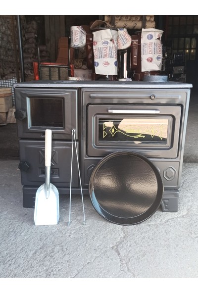 Özçancı Vav Lüks Döküm Camlı Siyah Mat Emaye Kuzine