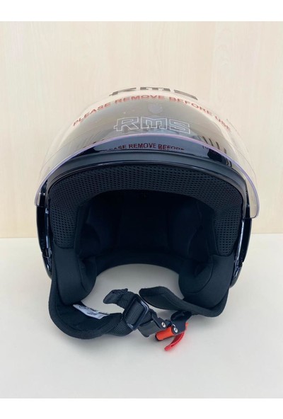 Rms Parlak Siyah Açık Kask Rms Parlak Siyah Açık Kask