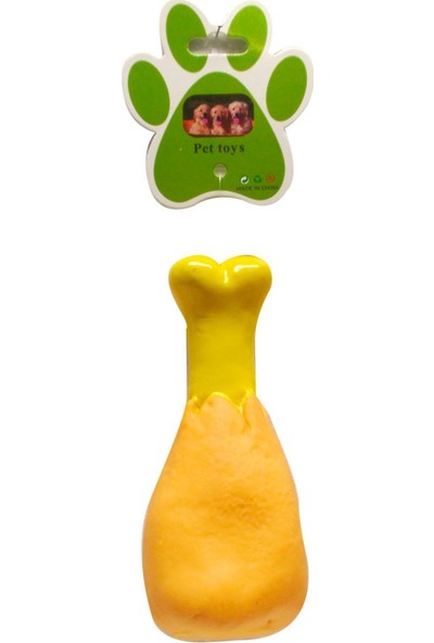 Mino Öten Köpek Oyuncağı Tavuk But 13 cm Sarı Mino Öten Köpek Oyuncağı Tavuk But 13 cm Sarı