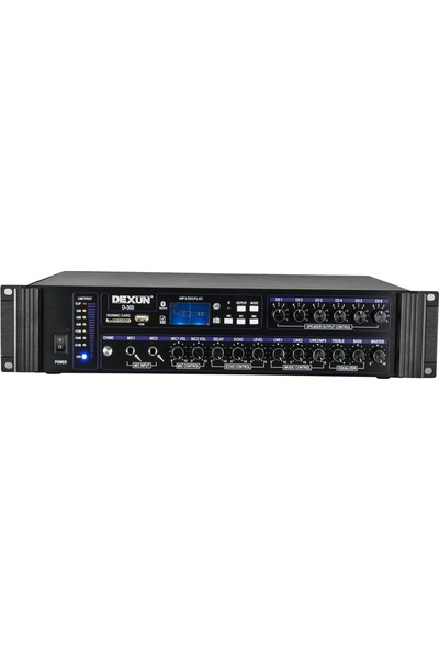Dexun D-300 250W 6 Zone Iki Mik Grş Usb-Bt 4/16-70-100V Hat Trafolu Anfi Dexun D-300 250W 6 Zone Iki Mik Grş Usb-Bt 4/16-70-100V Hat Trafolu Anfi