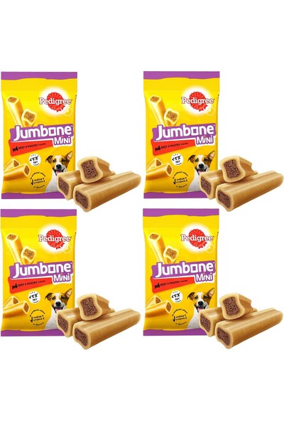 Pedigree Jumbone Mini Köpek Ödül Çubukları 160 gr 4 Adet Pedigree Jumbone Mini Köpek Ödül Çubukları 160 gr 4 Adet