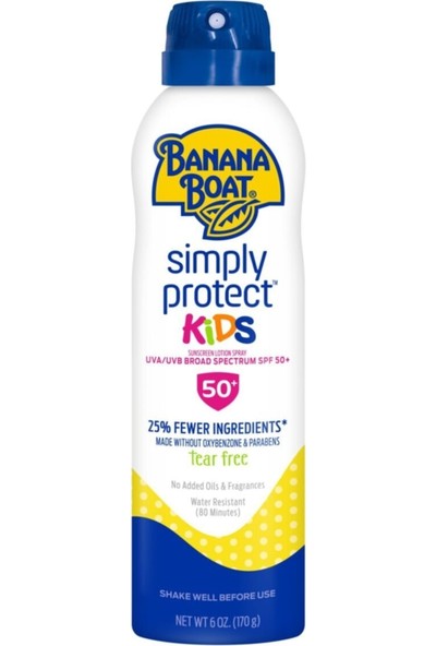 Banana Boat Çocuklar Için Güneş Koruyucu Sprey Losyon SPF50 175 ml Banana Boat Çocuklar Için Güneş Koruyucu Sprey Losyon SPF50 175 ml