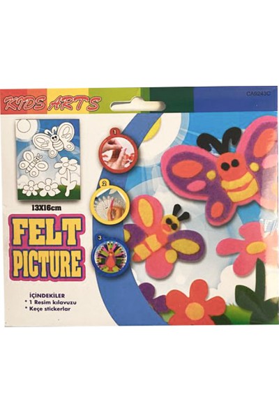 Temel El Işi Seti Keçe Çalışması Kelebek